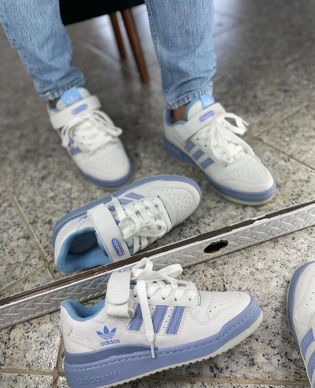 ADIDAS FORUM BCO/AZUL VELCRO ( LINHA LUXO ) – MND Store