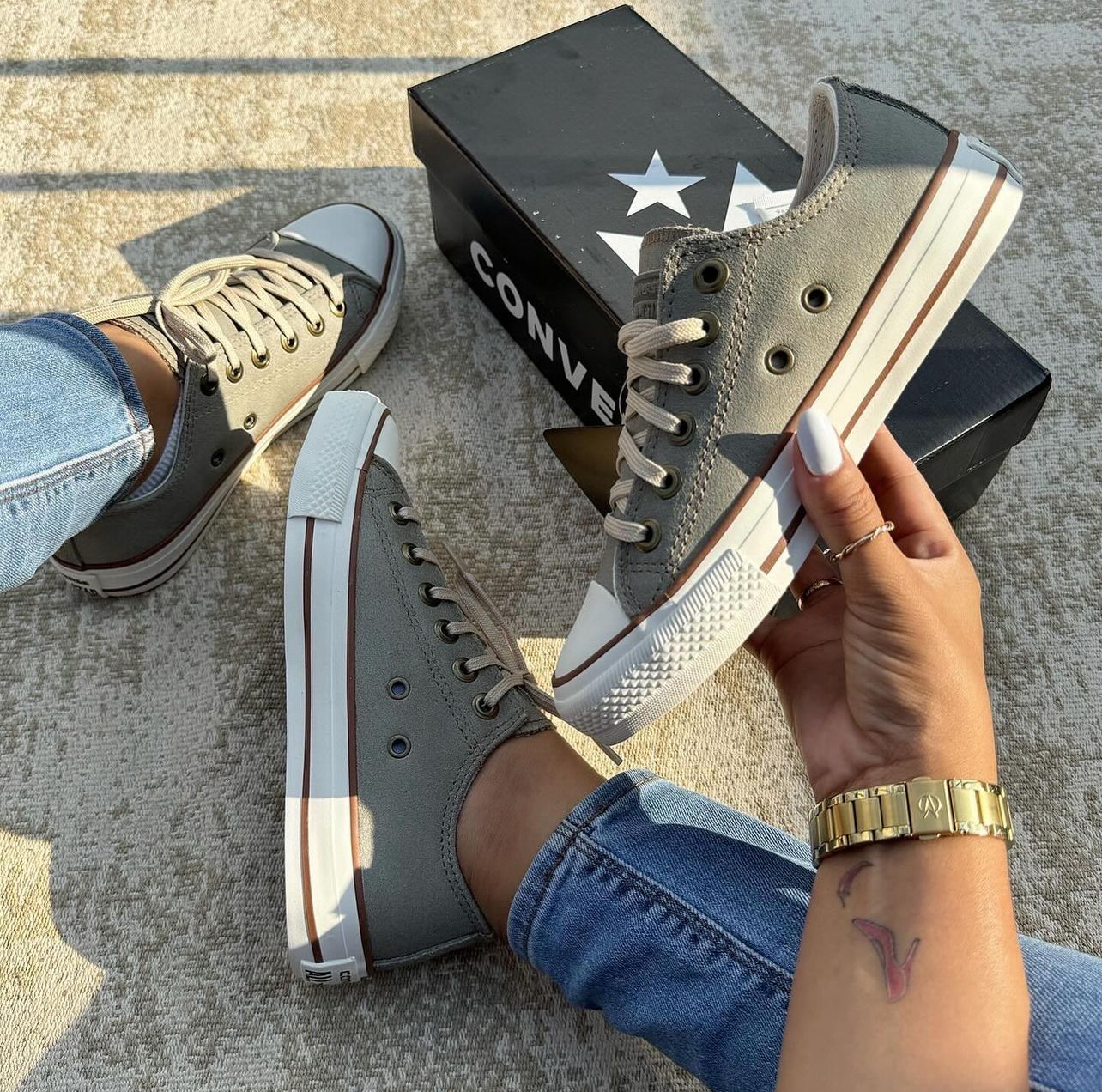 ALL STAR CINZA COURO LEGÍTIMO ( LINHA LUXO ) – MND Store